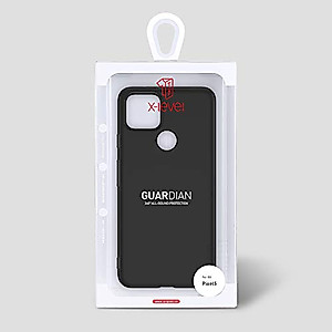 X-level Google Pixel 5 5G Case Slim Fit Mobile Phone Case Soft Flexible TPU [Guardian Series] Matte Finish Ultra-Thin Light Coating Grip Full Protective Cell Phone Back Cover for Google 5 5G-Black