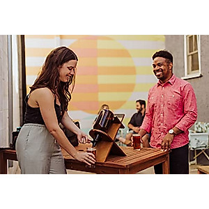 LEGACY - a Picnic Time Brand Stand with 64oz Glass Growler Beer Accessories, One Size, Acacia Wood