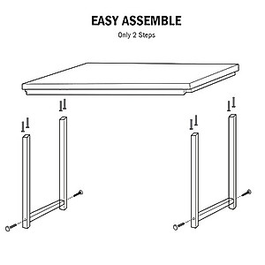 Tribesigns Modern Simple Style Computer Desk PC Laptop Study Table Workstation for Home Office White