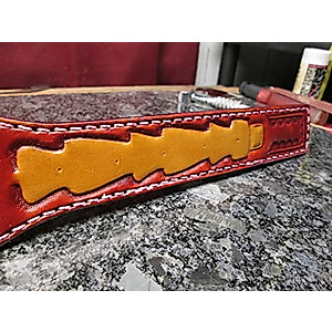 Dog Large Endless Knot Collar, Dog Lover Handstitched Collar, Padded Leather Dog Collar, Dog Collar Handmade Leather