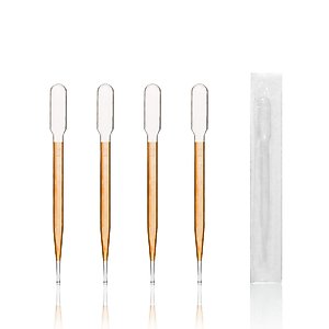 ULAB Sterile Transfer Pipettes, Essential Oils Pipettes Vol. 7ml, 3ml Graduated, 0.5ml Graduation Interval, 155mm Long, Low-Density Polyethylene Material, Individual Peel-Pack, Pack of 100, UTP1014