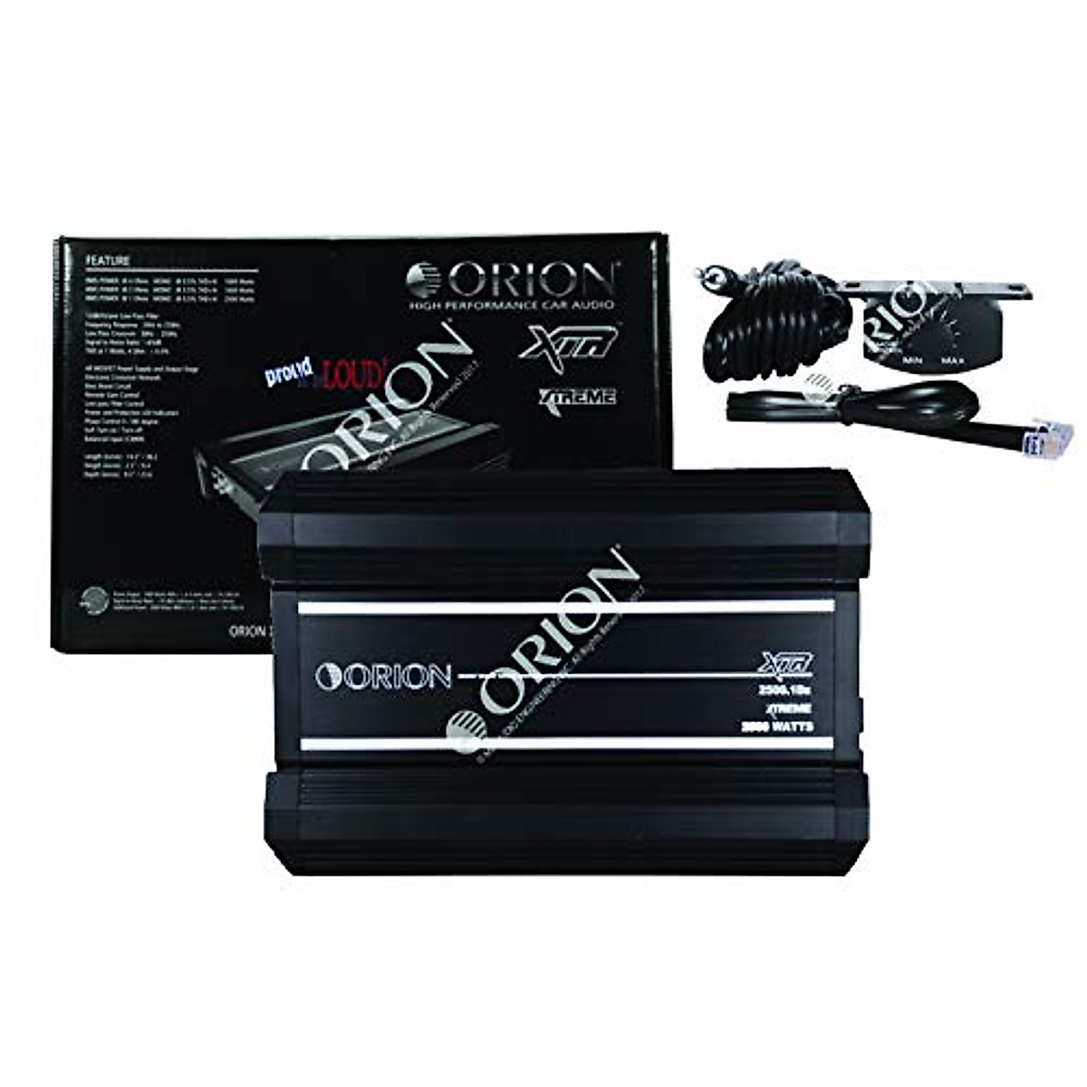 Orion XTR2500.1DZ Monoblock Class D High Performance Amplifier with Remote Subwoofer Level Control, 2500W RMS