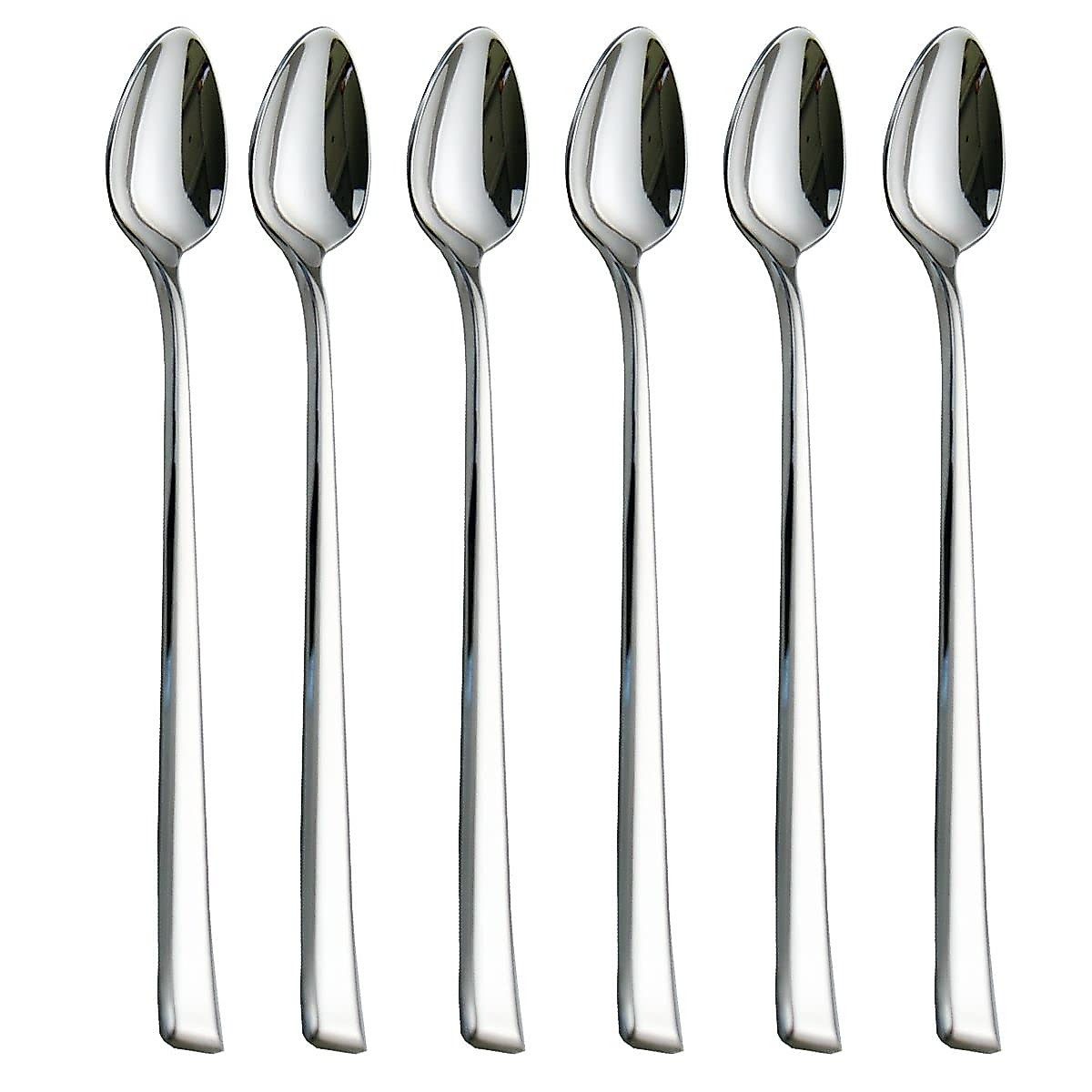HISSF Iced Tea Spoons, Mixing Spoons,18/10 Stainless Steel Stirring Spoons, set of 6 Pieces-7.9 Inch