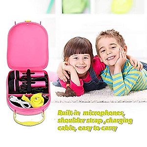 Kids Karaoke Machine with 2 Microphones for Girls Children Singing Machine Toddler Bt Karaoke Music Toy for Birthday