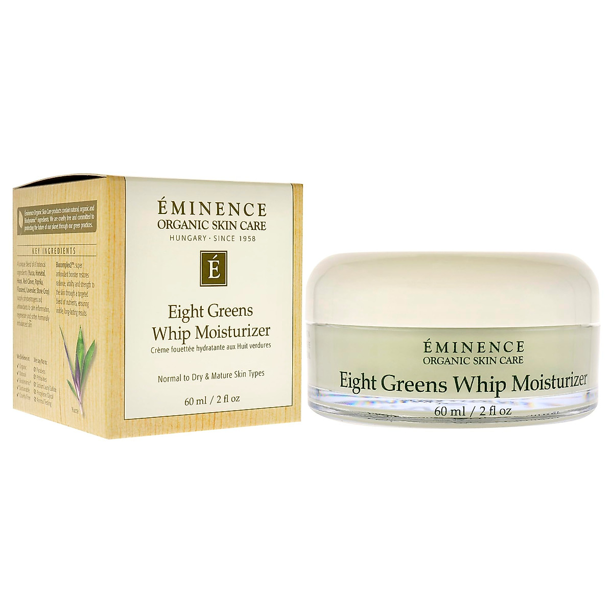 Eminence Organic Skincare Eight greens whip moisturizer 2oz, 2 Ounce