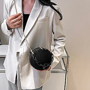 OWGSEE Basketball Purse, Cute Basketball Purses for Women Girls Small Basketball Tote Bag Crossbody Handbag (Black)