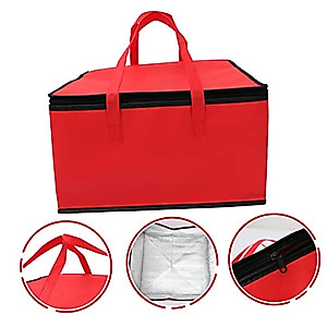 OKUMEYR 1pc Insulation Pizza Carrier Pizza Grocery Cooler Car Accessories Insulated Food Insulated Aluminum Portable Agricultural Products