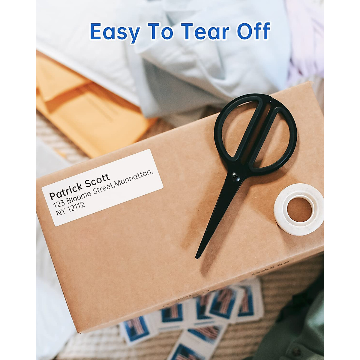 Phomemo Address Labels for M-Series Label Makers, Thermal Mailing Stickers, Easy to Peel Off. White, 1" x 2-5/8", 130 Per Roll, 3 Rolls