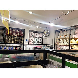 Traffic Curved Convex Wide Angle Mirror, 30 cm / 12", Unbreakable for Road Safety Shop Security with Adjustable Wall Fixing Bracket