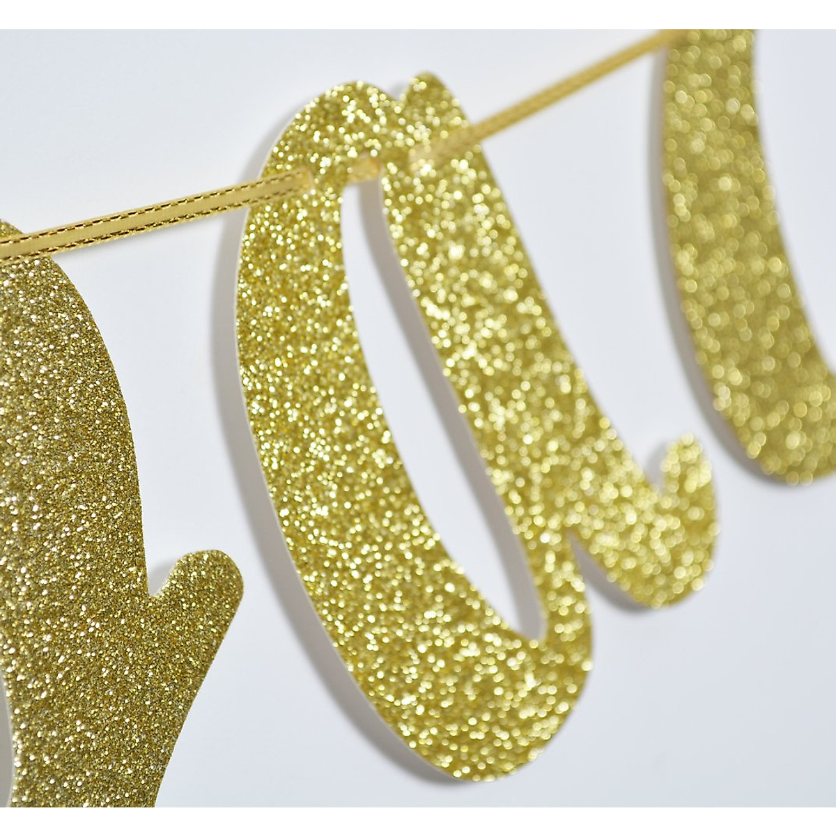 Welcome Back Gold Glitter Hanging Sign Banner- First Day of School, Classroom Decor,Back To School Party Decorations