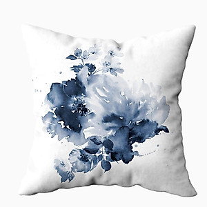 HerysTa Fun Pillow Cases, 18X18 Pillow Case Pack of 2 Invisible Zipper Cushion Cases Halloween Bouquet Spring Delicate Watercolor Wedding Greeting Card Zippable Pillow Case