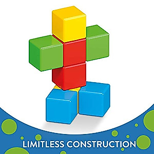 Geomag Premium Swiss-Made MagiCube 8-Piece Magnetic Stacking Cubes Building Set, Toddlers & Kids Ages 1-5, STEM Educational Toy, Creativity, Imagination, Early Learning Fun, Crystal Packaging