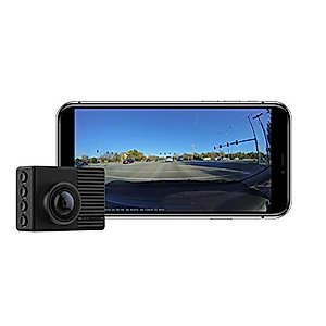 Garmin Dash Cam 66W, Extra-Wide 180-Degree Field of View In 1440P HD, 2" LCD Screen and Voice Control, Very Compact with Automatic Incident Detection and Recording , Black
