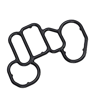 Emoshayoga 15302‑RDV‑J00, Engine Accessory Oil Filter Housing Gasket Rubber Black Wearproof for Auto