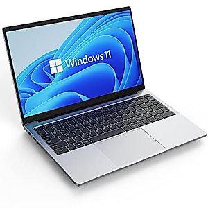 OTVOC Laptop 15.6 inch Windows 11, VocBook 15, Intel Celeron N5100, 16GB RAM, 512GB PCIE NvMe SSD , 4TB Expansion, 15.6" FHD IPS, 2.0MP, 2.4G+5G WiFi, Bluetooth 5.0, Type-C, HDMI, RJ45, HDD, Silver