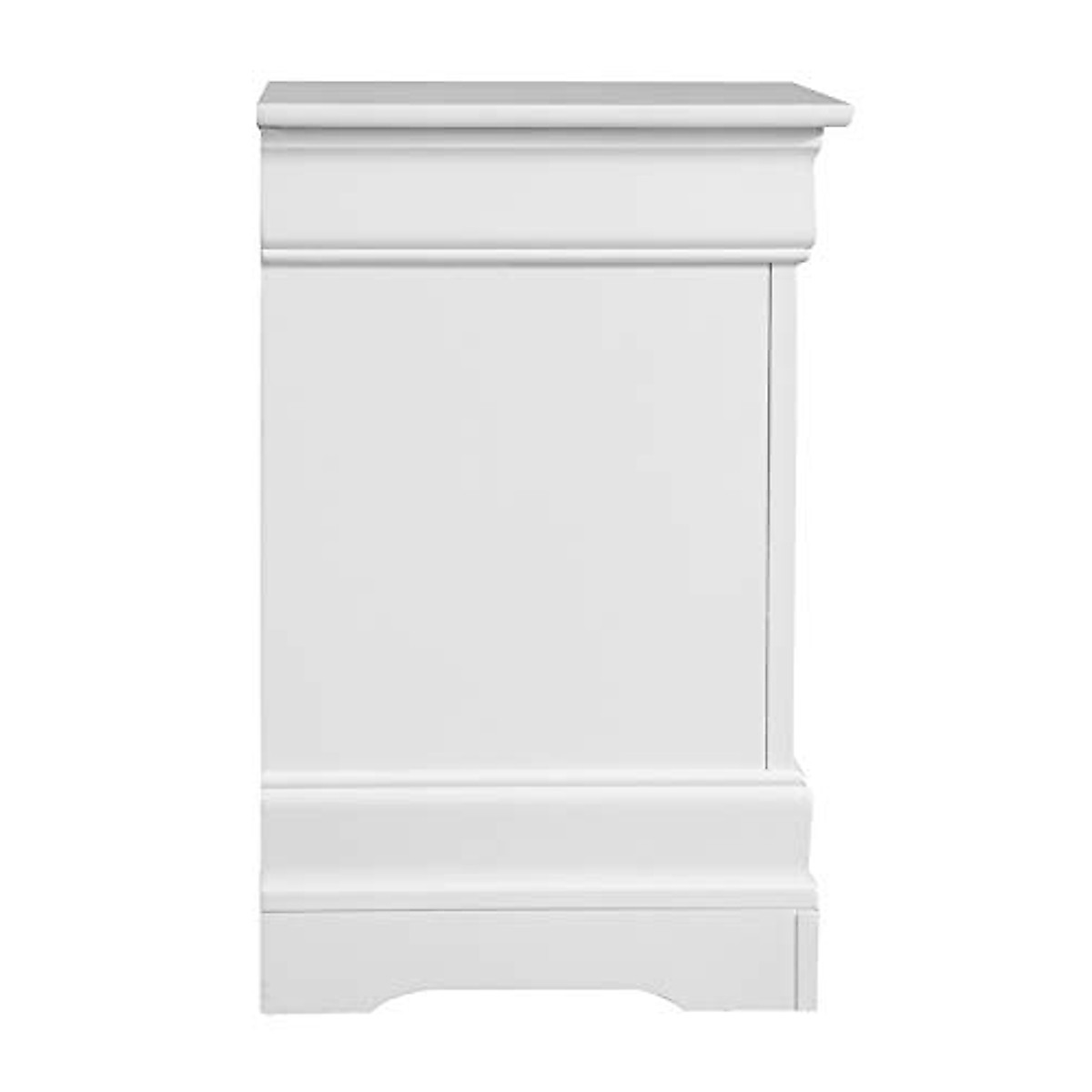 Glory Furniture Louis Phillipe , White Nightstand, 24" H X 22" W X 16" D