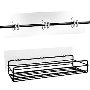 mioule Shower Caddy Adhesive Replacement，Shower Rack Stickers - Shower Shelf Adhesive - Bathroom Rack Sticker - 2 Pack Shower Caddy Adhesive for Replacement