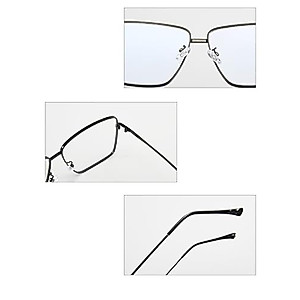 PARWANA Reading Glasses Eyeglasses Square Computer Readers Blue Light Blocking Anti Glare Oversized Flat Light Mirror (Color : C3, Size : +250)