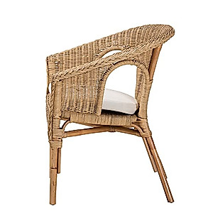 bali & pari Abbey Natural Rattan Dining Chair, One Size