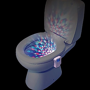 Toilet Disco Light, motion activated, turn your late night-light bathroom into an awesome experience, 4 awesome disco lights to optomize your fun, bathroom accessory, great for gifts, coolest toilet