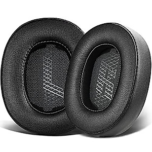 SOULWIT Professional Replacement Ear Pads for JBL Live 500BT/Live 500 BT Around-Ear Wireless Headphone, Earpads Cushions with Softer Protein Leather, Noise Isolation Foam - Black