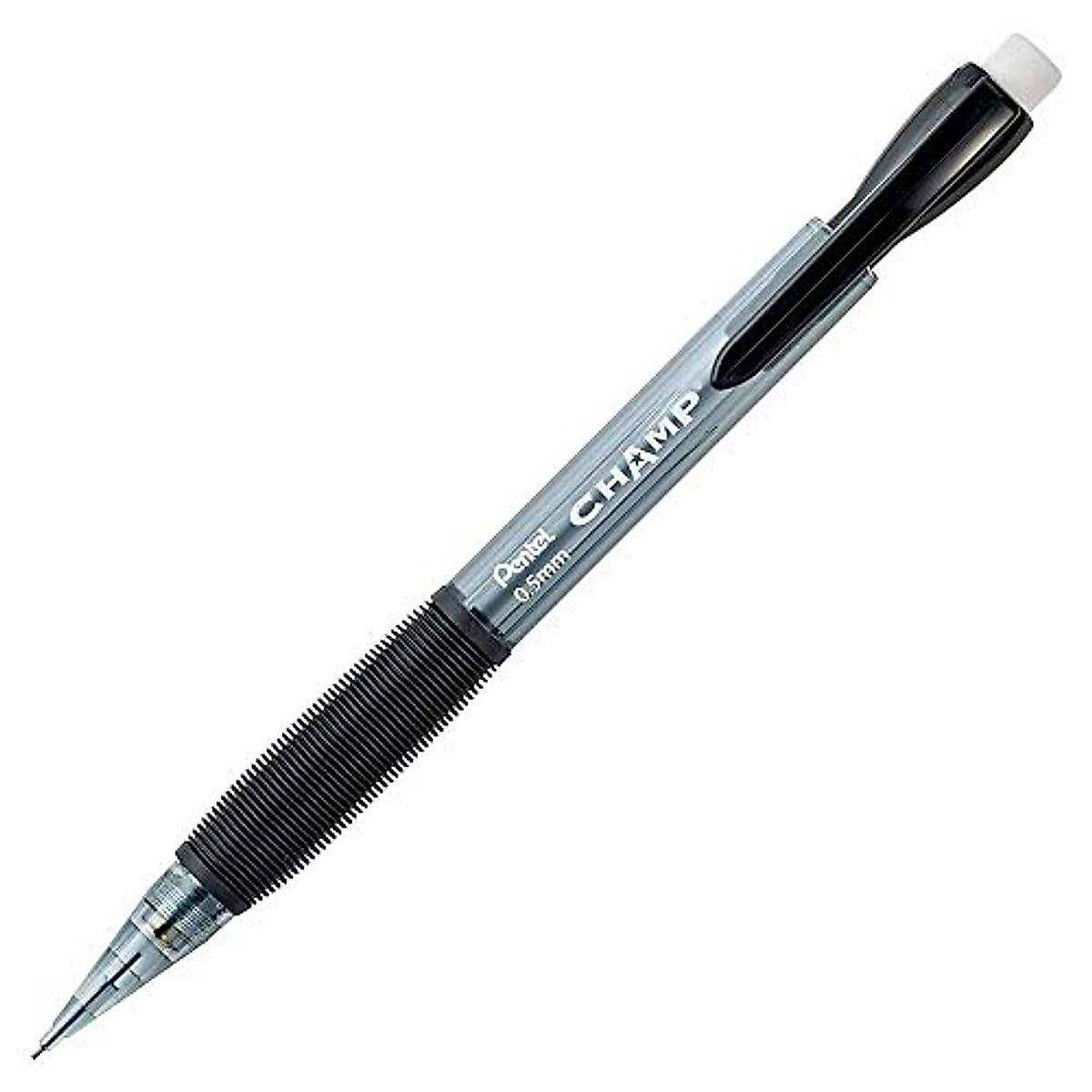 Pentel Champ Pencil, Automatic Pencil, 0.5mm Lead Size, Black Barrel, Box of 12 (AL15A)