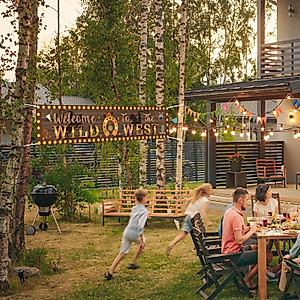 Kimini-Ki Brown Welcome to the Wild West Banner, Western Cowboy Mexican Theme Banner, Wild West Party Decoration, Western Cowboy Decorations for Party