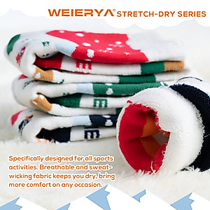 WEIERYA Kids Ski Socks Merino Wool, Kids Wool Socks, Knee-high Snow Socks for Boys Girls, Winter socks, 1/3 Pairs Dark Blue S 1 Pair