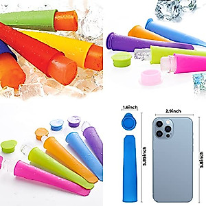 Ouddy Popsicles Molds, 8 Pack Multi Colors Popsicle Maker with Lids for Kids, Baby Popsicle Molds for DIY, Frozen Silicone Popsicle Bags Ice Pop Mold for Popsicles/Yogurt Sticks/Jelly/Chocolates