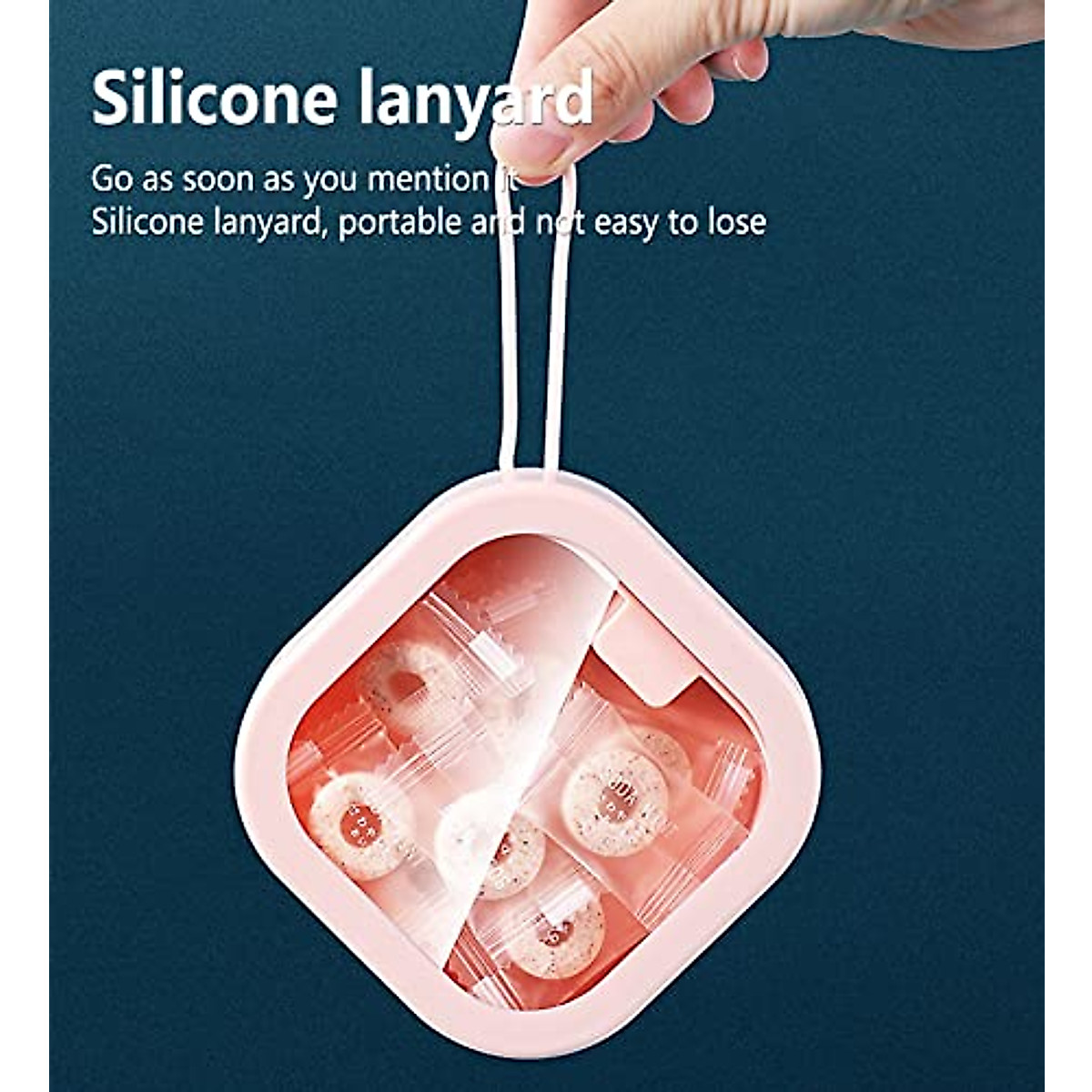 Cotton Swab Ball Holder Jar Hair Tie Organizer Portable Travel Earphone Holder Multi-functional Plastic Container Dispenser Box for Bathroom Home Storage Organizer