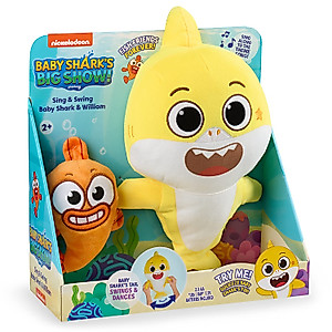 Baby Shark's Big Show! Sing & Swing Musical Plush Toys – 2-Pack Includes Baby Shark and William Stuffed Animals
