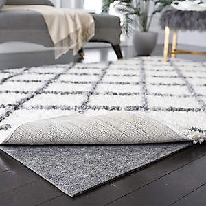 Safavieh PAD130 Durable Hard Surface and Carpet Non-Slip Rug Pad, 9-Feet by 12-Feet , Grey