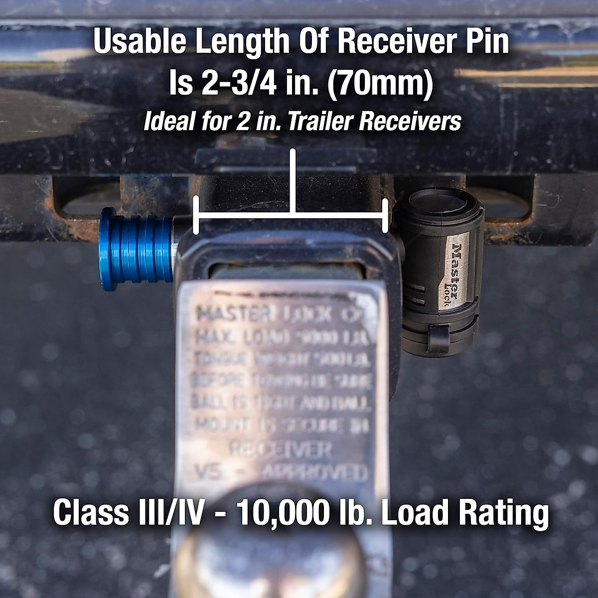 Master Lock 1480DAT Stainless Steel Receiver Lock for 5/8 in. Receiver Hole