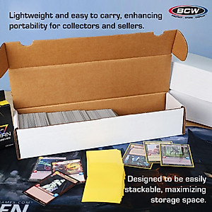 BCW 800 Count Trading Card Storage Box - 10 Pack | Cardboard Organizer for Baseball, Basketball, Football Cards, MTG, Pokemon | Card Game Storage & Protection | Card Storage Box | Assembly Required