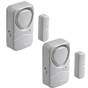 Door Alarm for Home Security, Updated Magnetic Alarm for Kids Safety, Chime Window Alarm Sensor, 110dB, Pool Alarm (2 Pack)