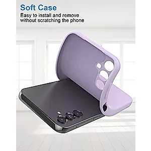 Foluu Silicone Case for Samsung Galaxy A14 5G, Liquid Gel Rubber Bumper Case with Soft Microfiber Lining Cushion Slim Hard Shell Shockproof Protective Cover for Galaxy A14 5G 2023 (Purple)
