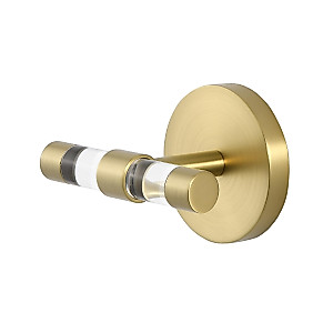 Swiss Madison Well Made Forever Verre Acrylic Robe Hook in Brushed Gold