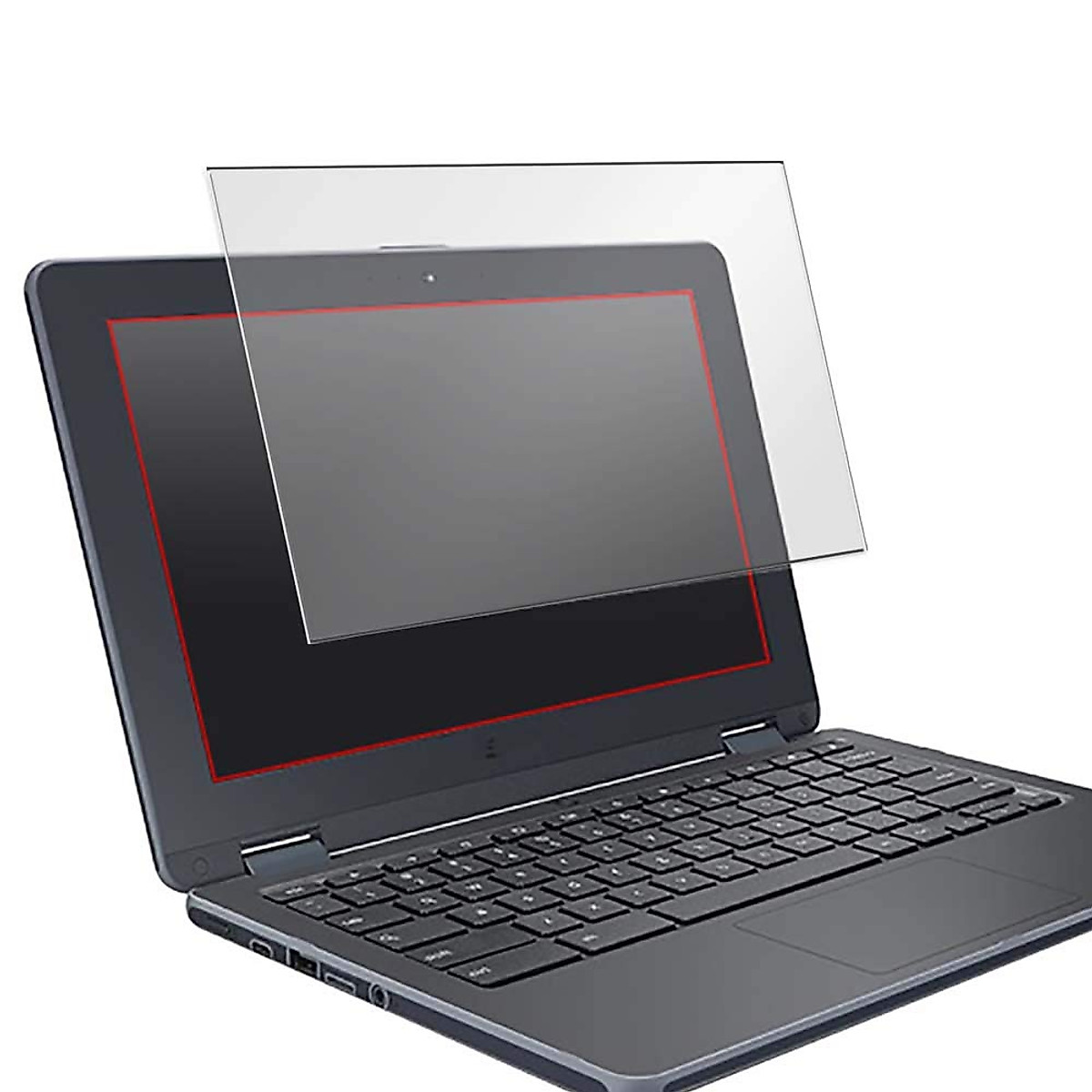 Puccy Tempered Glass Screen Protector Film, compatible with ASUS Chromebook C204 / C214-BW0029 11.6" （Active Area Cover Only） Protective Protectors Guard