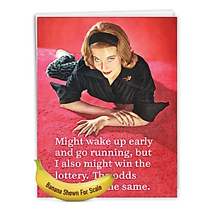 NobleWorks Extra Large Hysterical Birthday Greeting Card 8.5 x 11 Inch with Envelope (1 Pack) Oversize Jumbo Bday Same Odds J2098BDG