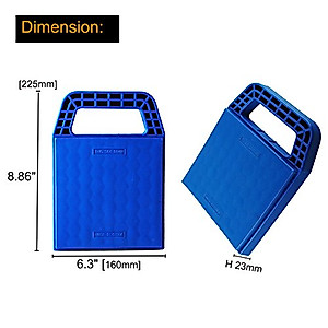 Wadoy Camper RV Stabilizer Jack Pad Leveling Blocks for Trailer Vehicle Auto Car Wheel (4 Pack)