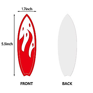 60 Pieces Surfboards Cut Out Accents Tropical Beach Decorations Hawaii Cutouts Paper Surfboard Sign for Summer Bulletin Board Classroom School Surf Party