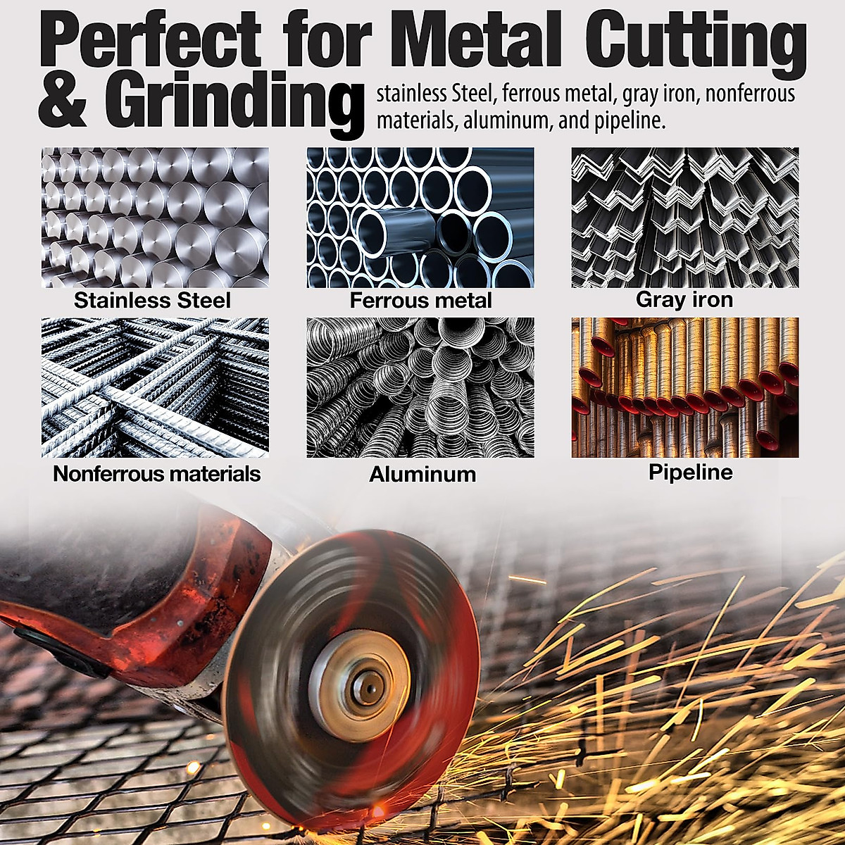 SHALL 50-Pack Cut Off Wheels 4 1/2 x 7/8 Inch, Cutting Wheel with Pouch for Angle Grinder, 4.5” Metal & Stainless Steel Fast Cutting Disc, Grinder Wheel for General Purpose Metal Cutting