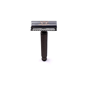 Caesar Gun Metal Safety Razor by Roman Empire Shaving with Set of 20 Shaving Blades (Astra-Derby-Shark-Treet)