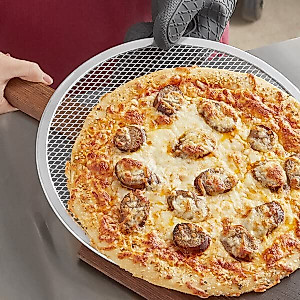 Bits N Things Pizza Screen 10 inch Seamless Round, 2 Pack Aluminum Mesh Pizza Screen, Baking Tray for Home Kitchen Restaurant
