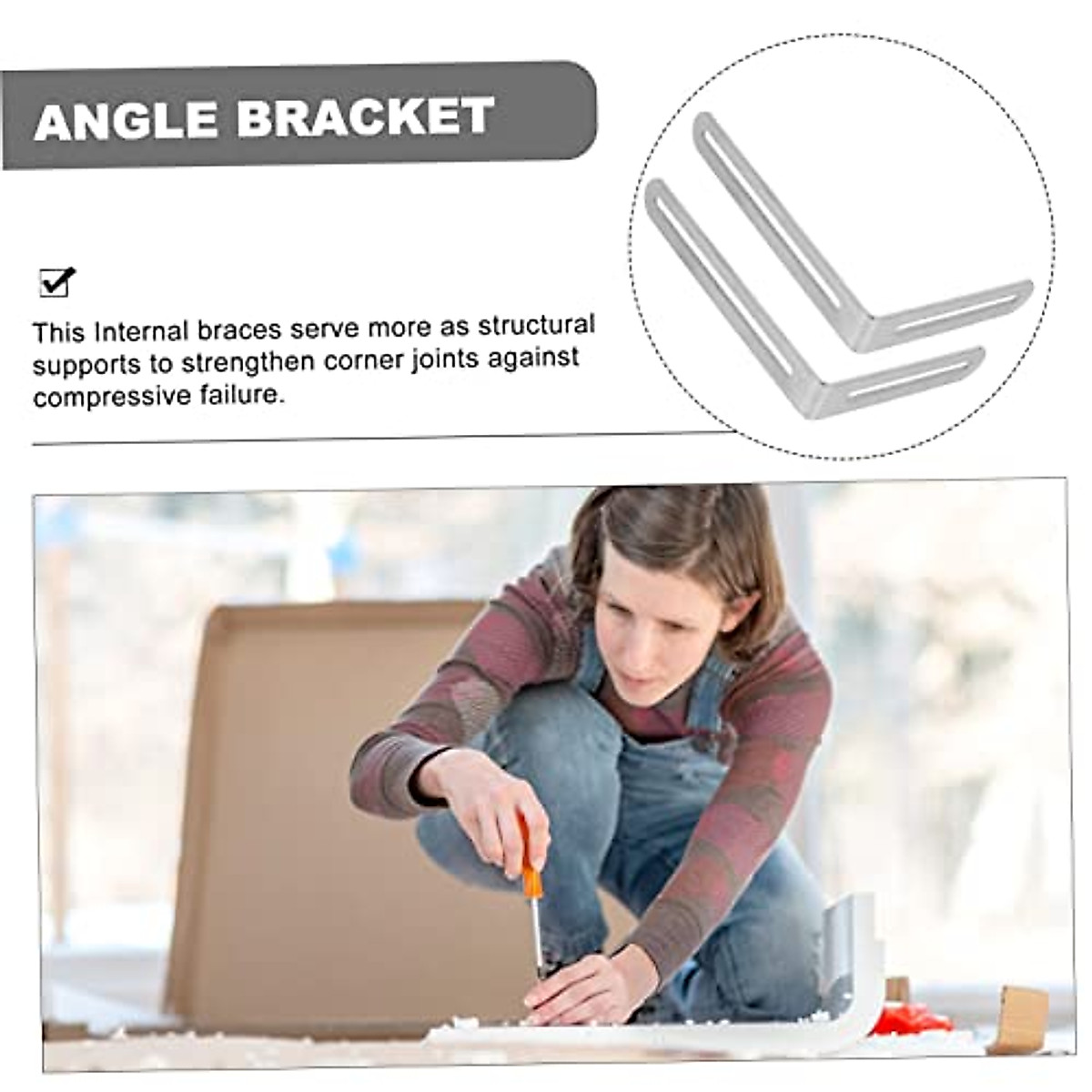 CRILSTYLEO 5pcs L-Shaped Gusset with Groove Angle Brackets for Wood Shelf Brackets for Shelves Wire Rack Shelving Corner Shelves Stainless Steel Shelves Shelf Support Bracket Shelf Bracket