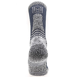 MIRMARU Men’s 5 Pairs Hiking Socks- Multi Performance Moisture Wicking Outdoor Sports Hiking Crew Socks (M251-LARGE)