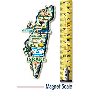Israel Jumbo Country Map Magnet by Classic Magnets, Collectible Souvenirs Made in The USA