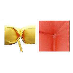 SewKer Outdoor Seat Back Chair Cushion, 21" x 21" x 21" Indoor Tufted Seating Patio Couch Furniture Replacement Cushions - Light Brown