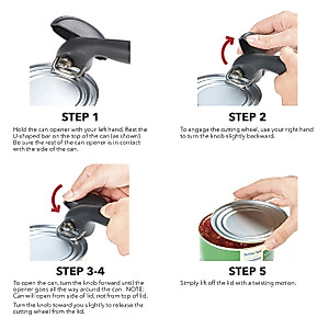 Swing-A-Way Smooth Edge Can Opener, 7.5", Black