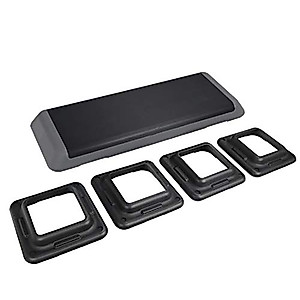 ZENY 43'' Exercise Aerobic Step Platform Adjustable Fitness Stepper with 4 Detachable Risers Fitness Workout Stepper for Home Gym Cardio Strength & Training